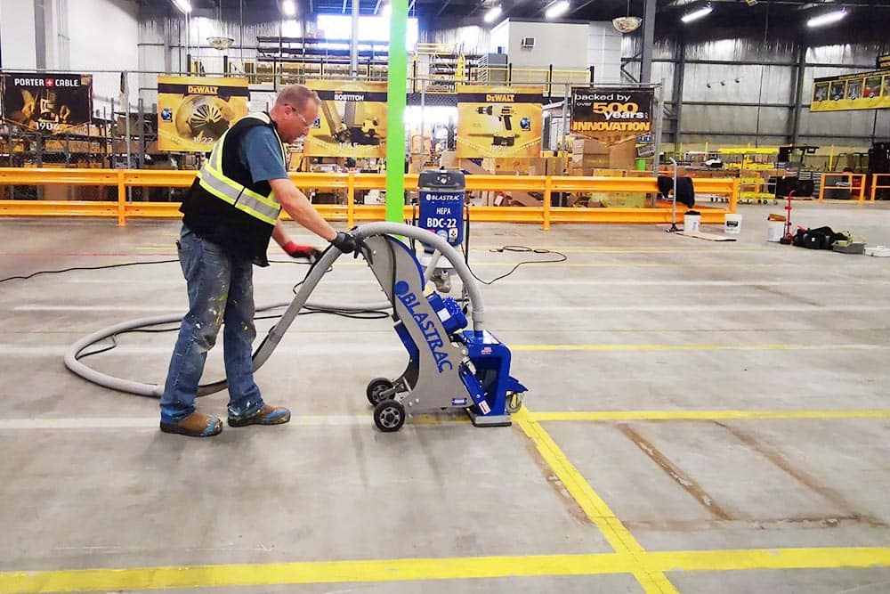 Industrial Warehouse Inside Line Painting - The Line Painters