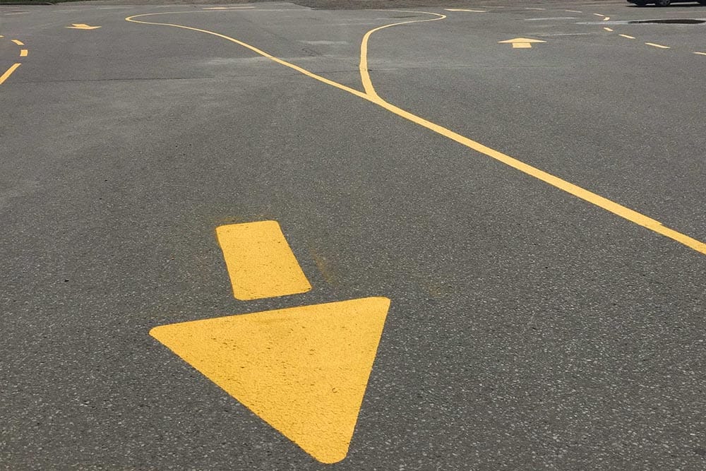 Industrial Warehouse Inside Line Painting - The Line Painters