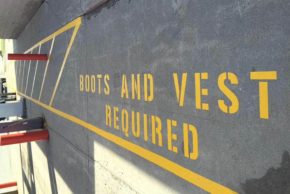 Industrial Warehouse Inside Line Painting - The Line Painters